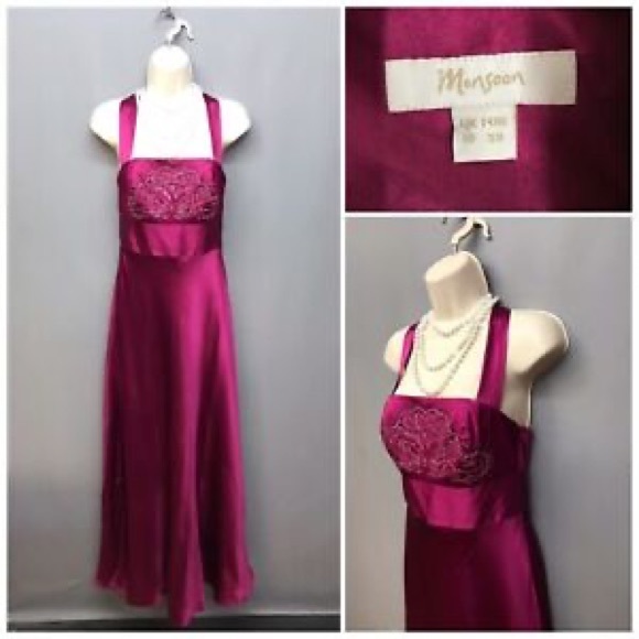 Monsoon | Dresses | Monsoon Silk Halter Dress | Poshmark